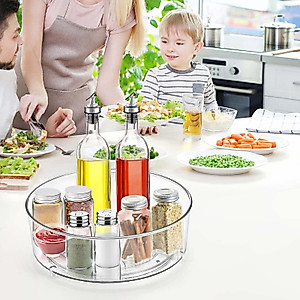 1PACK - 9.6" Clear Lazy Susan Organizer for Cabinet – Quality-Crafted, Durable Turntable Organizer, Bathroom & Cabinet Organizer for Pantry Organization and Storage – Kitchen Organization by TLC Depot