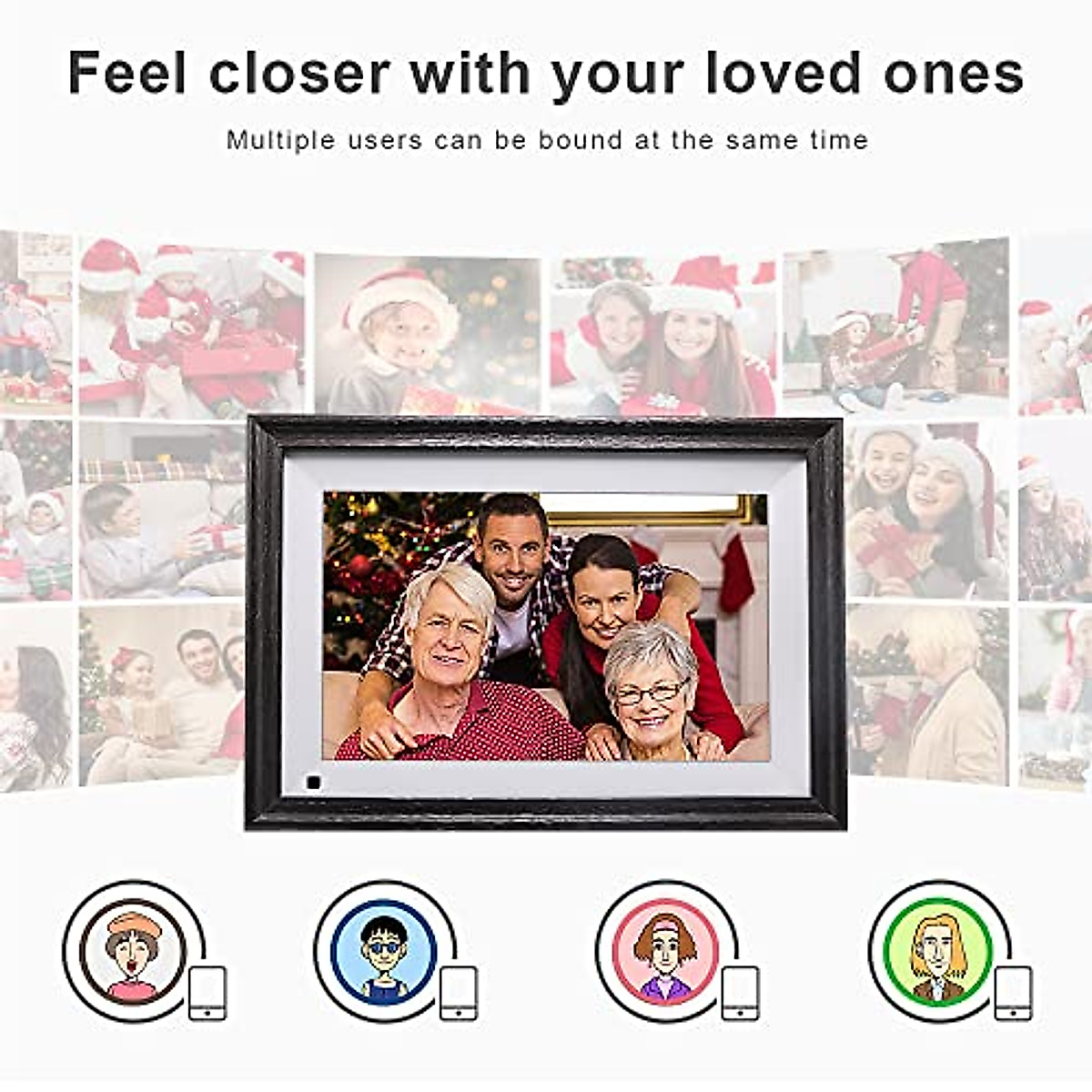 SAMMIX Digital Picture Frame Digital Photo Frame WiFi 10.1 Inch IPS Touch Screen, 16GB Storage, Motion Sensor, Auto-Rotate,Share Photos via Free App