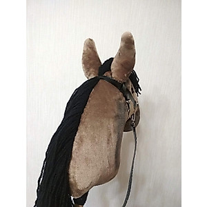 Hobby horse for kids A4 Chestnut hobby horse on stick