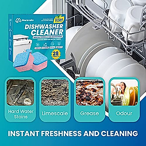 Maravello Disposal Cleaner and Dishwasher Cleaner Tablets, Powerful Extra-Strength, For All Machines Including Heavy Duty And Septic