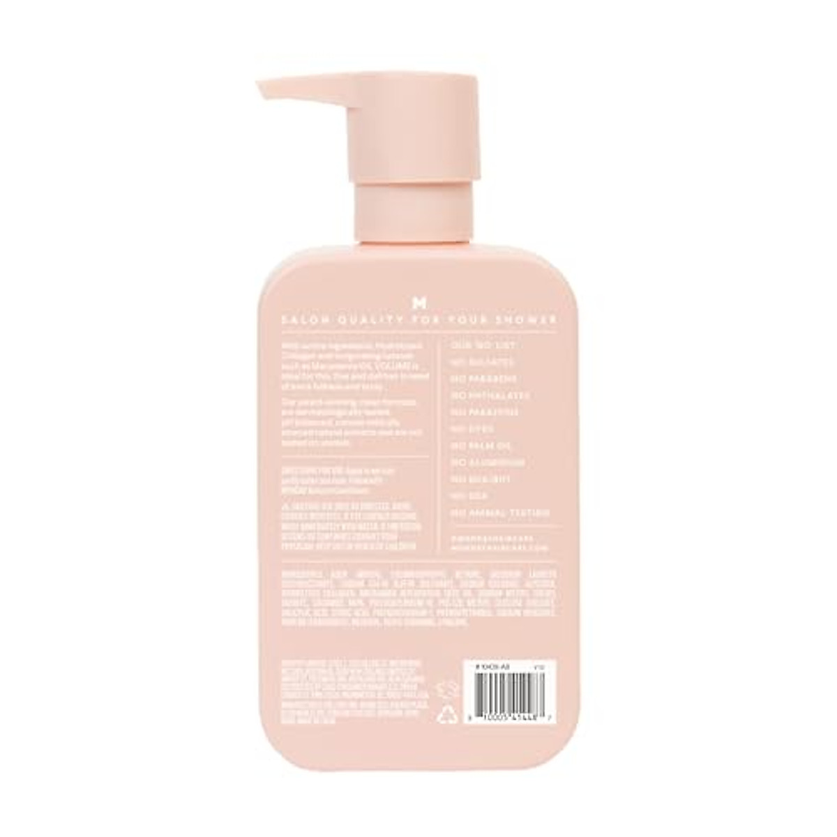MONDAY Haircare Volume Shampoo 12oz for Thin, Fine, and Oily Hair, Made from Coconut Oil, Ginger Extract, & Vitamin E, 100% Recyclable Bottles (354ml), Pink (10428)