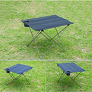 DOUBAO Folding Iron Rod Camping Picnic Table Portable Dining Tea Desk Outdoor Camping Barbecue Picnic Gear with Storage Bag