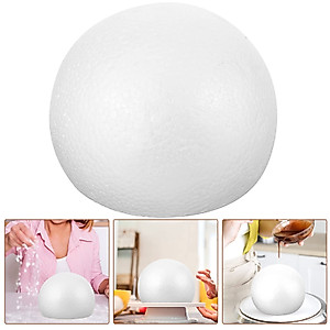 HEMOTON Foam Cake Dummies Spherical Cake Mold Half Sphere Cake Practice Cake Practice Model Rotating Cake Stand Cake Form Wedding Foam To Rotate Party Supplies Balls