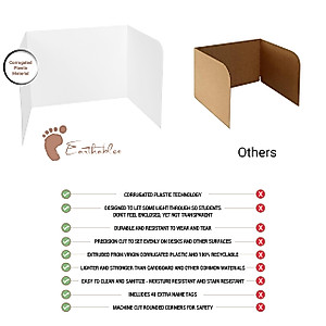 20-Pack Plastic Privacy Folders for Students, Classroom Must Haves, Desk Dividers for Students and Privacy Shields for Student Desks, Teacher Supplies for Classroom, School Supplies 45.35" x 13.5"