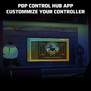 PDP Gaming REMATCH GLOW Enhanced Wired Controller Licensed for Xbox Series X|S/Xbox One/PC/Windows, Mappable Back Buttons, Advanced Customizable App - Blue Tide (Glow in the Dark)