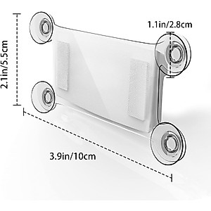 ChengFu EZ Pass Holder - IZoom/IPass Holder/Toll Pass/TransponderHolder Compatible with Most US States Toll Pass Windshield Mount Suction Cup Holder(4 Mounting Strips Included)