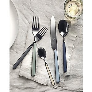 MEPRA 10S622005 Fantasia Sage 5-Piece Durable 18/10 Stainless Steel American Style Flatware Cutlery Set for Fine Dining, Dishwasher Safe, Service for 1