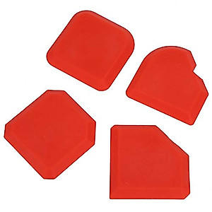 4 Pieces Caulking Tool Kit Silicone Sealant Remover Applicator Cleaner Tool Kit for Kitchen Bathroom Floor Caulking, Cleaning, Sealing