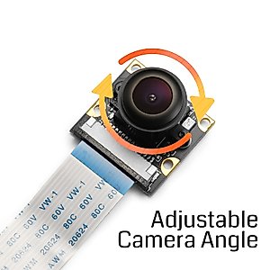 SainSmart Wide Angle Fish-Eye Camera Lenses for Raspberry Pi 3 Model B Pi 2 Model B+ Arduino, RoHS Certified
