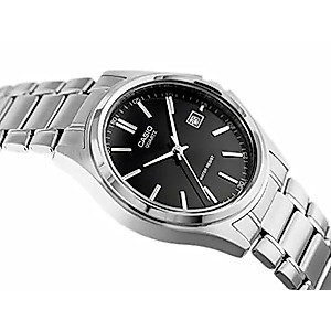 Casio MTP-1183A-1AEF Men's Watch Analogue Quartz Stainless Steel, Silver/Black, Bracelet