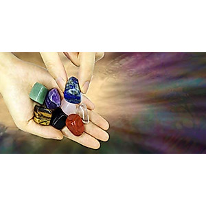 Chakra Stones Set of 7+1, Protection Crystals for Chakra Balancing, Healing Crystals and Stones for Crystal Therapy, Meditation & Reiki, Tumbled & Polished