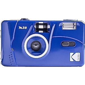 Kodak M38 35mm Film Camera - Focus Free, Powerful Built-in Flash, Easy to Use (Classic Blue)