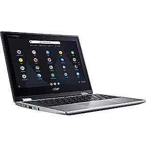 Acer 2021 Chromebook Spin 2-in-1 Convertible Laptop Student Business use, 11.6" HD Touchscreen, Intel Celeron N3350, 4GB RAM, 32GB eMMC, Zoom Meeting, Chrome OS w/GM 128GB SD Card