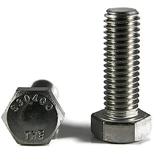 7/16"-14 x 2-1/4" Hex Head Cap Screw Bolts, Stainless Steel 18-8 (Quantity: 50 pcs) Fully Threaded, Coarse Thread, Thread Size: 7/16 Inch, Bolt Length: 2-1/4 Inch