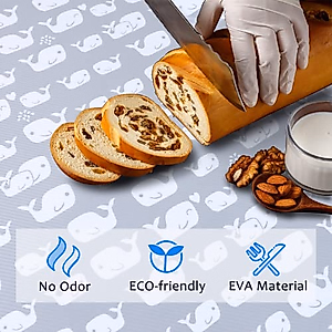 Cabinet Liners Non Slip Waterproof Drawer Shelf Liner 12 Inch Wide X 20 Ft Whale Pattern Non Adhesive Oil-Proof Liners for Kitchen Refrigerator Wire Shelf Pantry Thicken Rotective Cupboard Mat