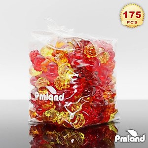 PMLAND Autumn Acrylic Mini Acorn Ornaments and Table Scatter - 170+ Pieces for Fall Harvest Festival Holiday Party Events Home Decor -1 Pound Package