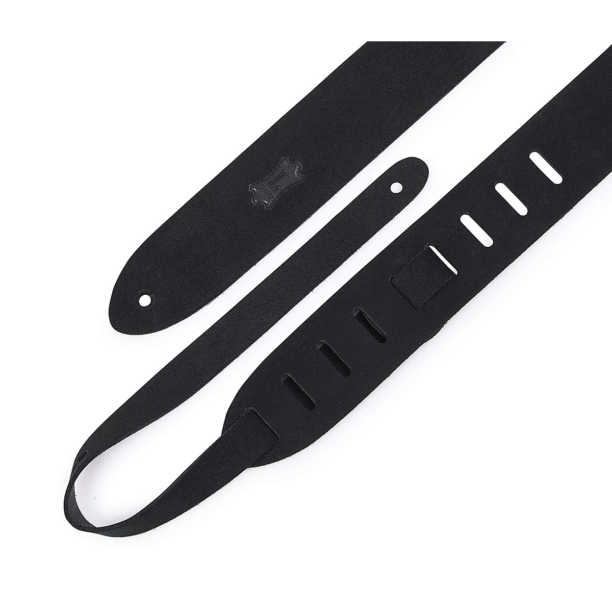 Levy's Leathers 2" Suede Leather Guitar strap; Black (M12OH-V2-BLK)