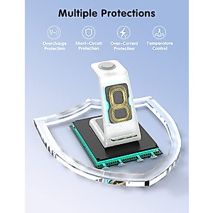 JoyGeek Wireless Charging Station, Wireless iPhone Charger, 3 in 1 Charging Station for Apple iPhone 14/13/12/11/SE/X/8 Series, iWatch 8/SE/7/6/3, AirPods 2/3/Pro - White