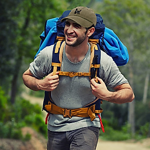 Dog Mom Women's Baseball Cap for Dog Lover Life is Golden Hat Fashion Distressed Baseball Cap Golden Retriever Gift(One Size, Life is Golden Khaki)