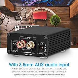 Nobsound 100W Full Frequency Mono Channel Digital Power Amplifier Audio Mini Amp (Black)