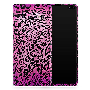 DesignSkinz Hot Pink Cheetah Animal Print Protective Vinyl Decal Wrap Skin Cover Compatible with The Samsung Galaxy S20 (Screen Trim & Back Glass Skin)