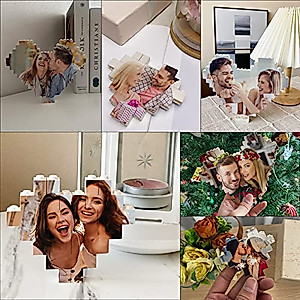 Custom Building Brick Personalized Photo Block Puzzle Heart Shaped Birthday Gifts for Women Men, Customized Picture Anniversary Wedding Couples Gifts for Him Her, Mothers Day Gifts for Mom