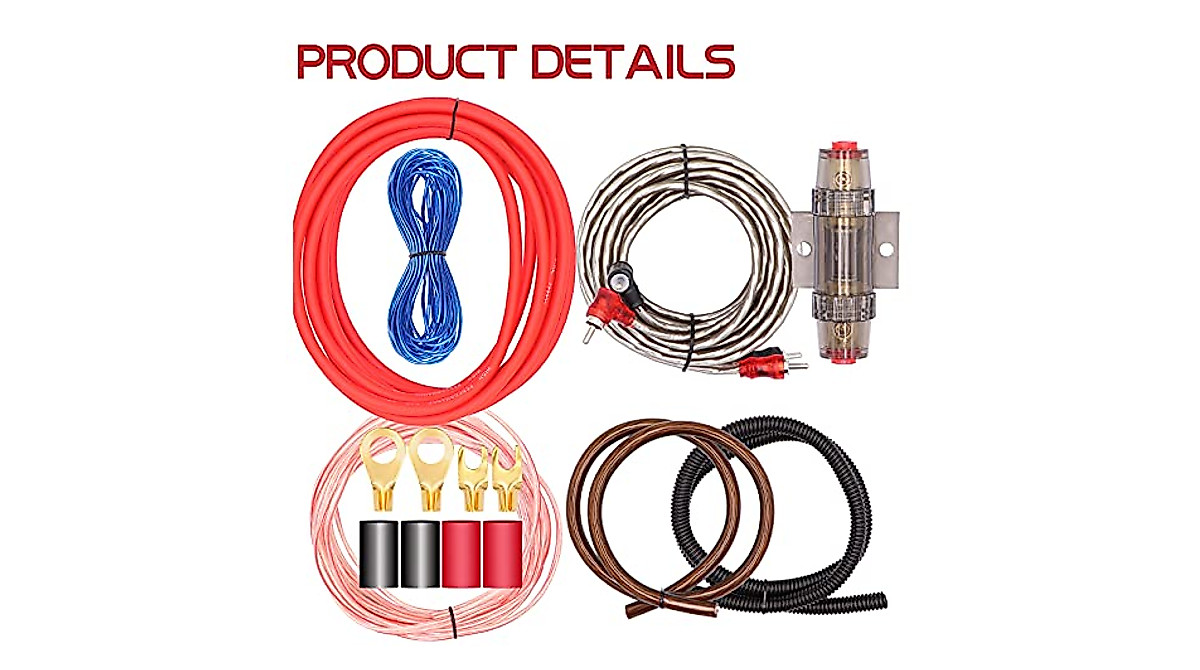 4 Gauge Car Audio Wiring Kit for Amplifiers and Subwoofers