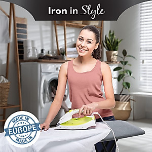 Bartnelli Patented Pulse Ironing Board | Made in Europe | Space Saving Smart Hanger Iron Board for Easy Storage | Lightweight, 4 Layer Cover, 4 Legs, for Dorm, Laundry Room, or Small Spaces(43x13-35)