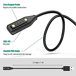 TUSITA Charger Compatible with Bose Frames Alto S/M M/L, Bose Frames Rondo, Bose Frames Soprano, Bose Frames Tenor - USB Magnetic Charging Cable 3.3ft 100cm - Audio Sunglasses Accessories