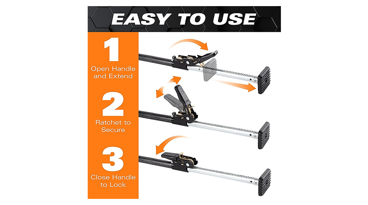 KEEPER Ratcheting Cargo Bar - Secure & Adjustable Vehicle Organizer