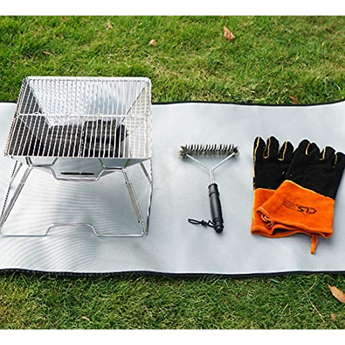 Fire Pit Mat for Deck Fireproof, Outdoor Wood Stove Hearth Pads, Camping BBQ Mat with Fire Retardant Material to Protect Your Deck Patio Lawn Campsite from Fire Burn