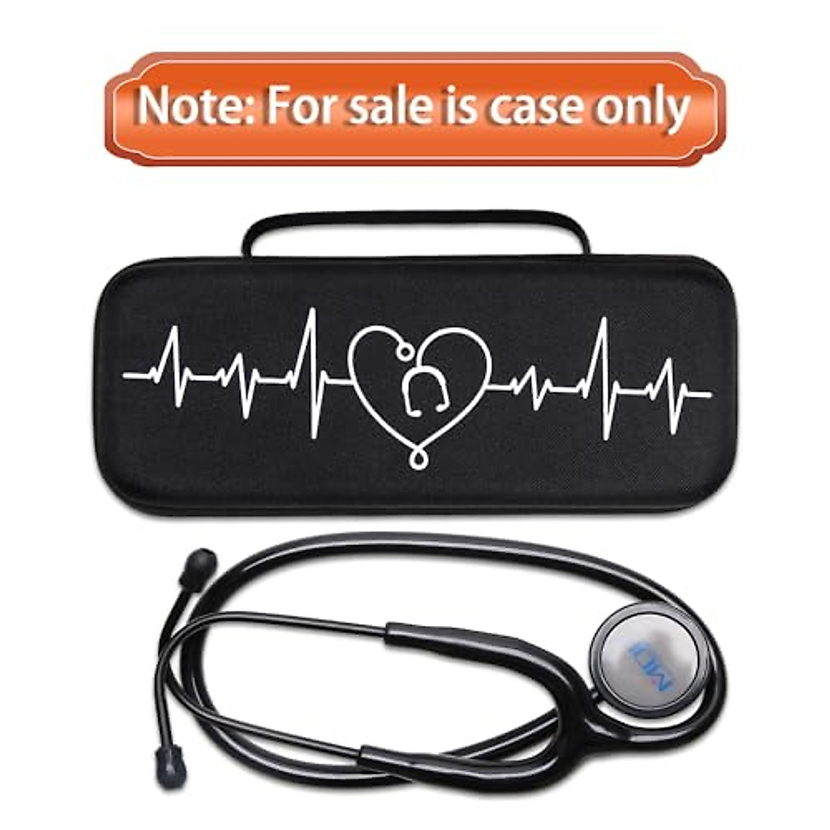 Stethoscope Case - LTGEM Hard Case for 3M Littmann Classic III Monitoring, MDF Acoustica Deluxe Lightweight Dual Head Stethoscope. Mesh Pocket for Accessories