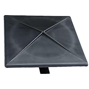 4" Square Light Pole Top Cap- Black Plastic by Deltech Manufacturing