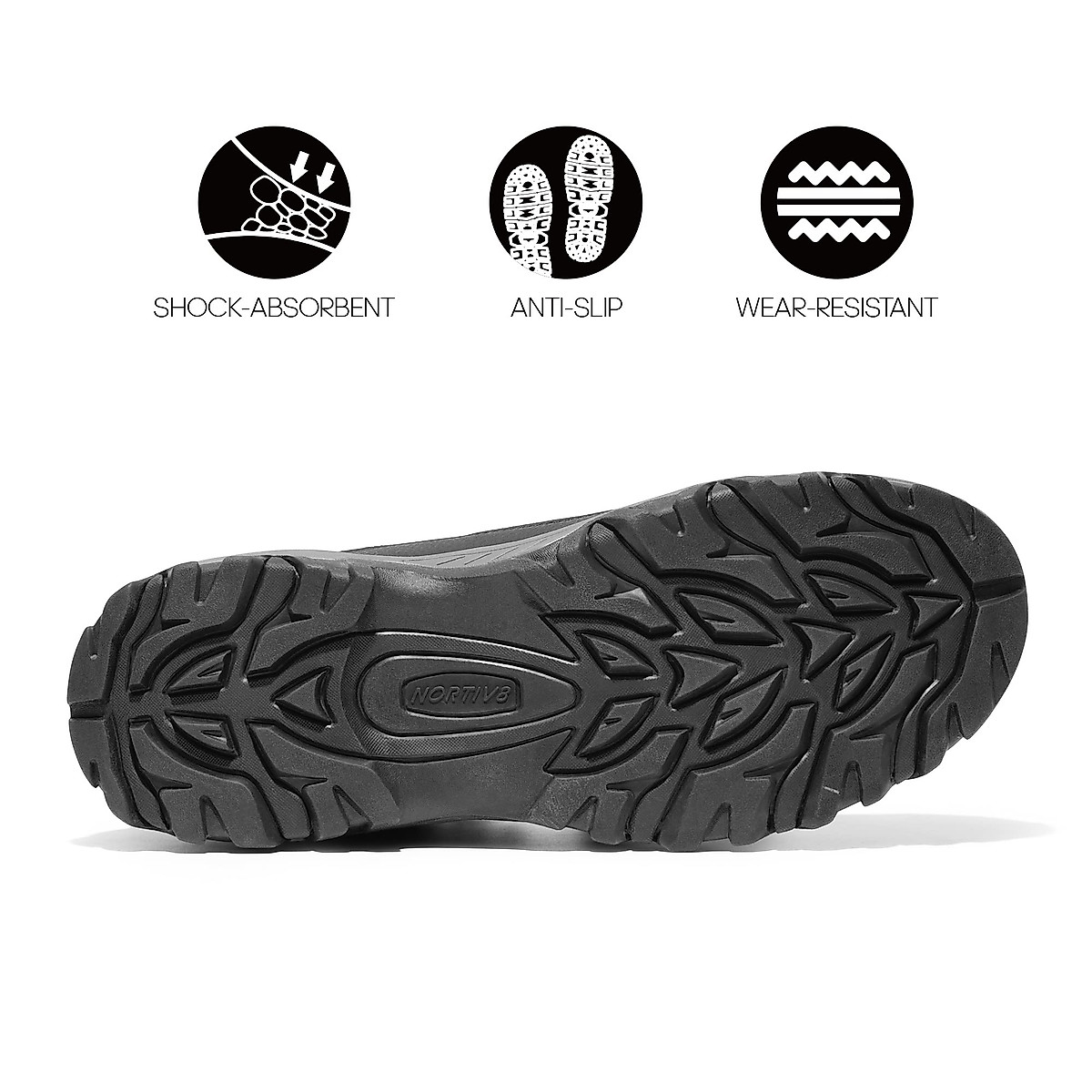 NORTIV 8 Waterproof Steel Toe Boots for Men Slip Resistant Safety Industrial Boots Paladin-Steel,Size 10.5,Black