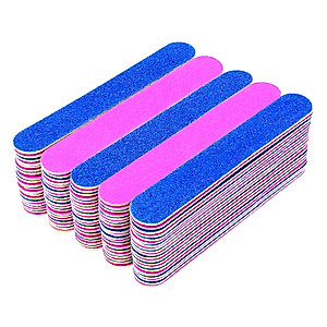 100 Pieces Emery Boards for Nails Disposable Nail Files Double Sided Manicure Tools (3 inch)