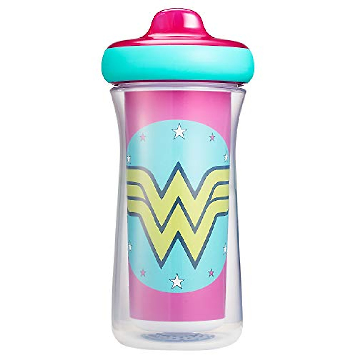 Wonder Woman Insulated Hard Spout Sippy Cups 9 Oz - 2 Pack