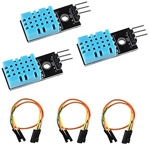 WWZMDiB DHT11 Temperature and Humidity Sensor 3.3V-5V Humidity Measure 20%-95% Temperature Measure 0-50℃ for arduino (3Pcs DHT11)