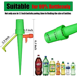 Plant Self Watering Spikes,16 Pcs Automatic Irrigation Equipment Self Watering Drip Devices with Slow Release Control Valve Switch, Suitable for Outdoor Indoor Plants