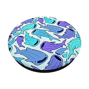 Cute Shark Whale Fish Animal Cool Aquatic Pattern PopSockets Swappable PopGrip