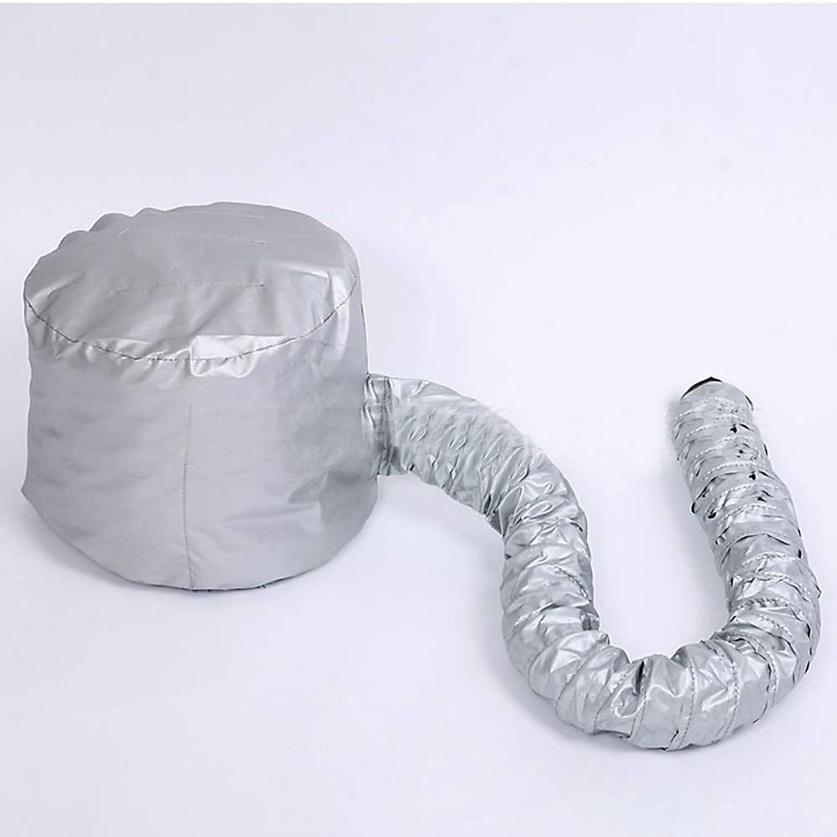 2018 Easy use Hair perm Hair Dryer Nursing dye Hair Modelling Warm air Drying Treatment Cap Home Safer Than Electric Cap (Silver)