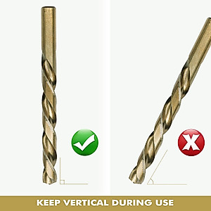 BeHappy Cobalt Drill Bit Set, 29Pcs Metal Drill Bit Set, M35 High Speed Steel Twist Jobber Cobalt Drill Bits for Hardened Metal, Stainless Steel,Cast Iron,Wood,Plastic, Index Storage Case,1/16"-1/2"