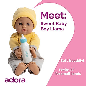 Adora Sweet Baby - 11” Soft & Cuddly Baby Doll, Realistic Features, Gentle Scent, Machine Washable, Lightweight & Easy to Hold | Adorable Playmate (Llama)