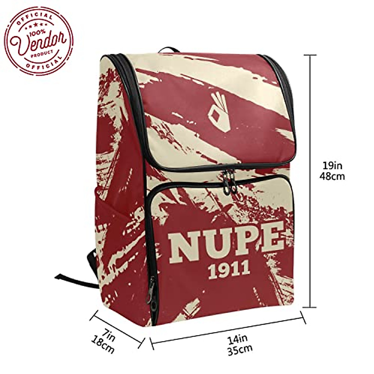BBGreek Kappa Alpha Psi Fraternity Paraphernalia - NUPE 1911- College Backpack, Book Bag - Official Vendor