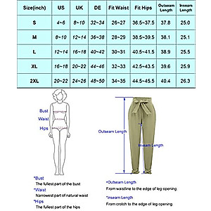 GRACE KARIN Women Solid Casual Work Trousers High Waist Ruffle Bow Tie Pants L Black