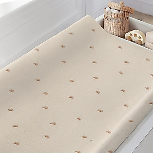 Blissful Diary Muslin Crib Sheets and Muslin Changing Pad Cover Bundle