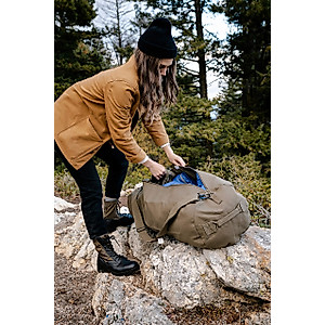 Stansport Zippered Canvas Deluxe Duffel Bag - O.D. Green (1230) 36" H x 21" W