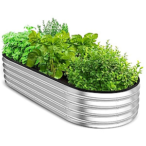 Utopia Home Galvanized Raised Garden Bed, 4ft x 2ft Lightweight Planter Boxes Outdoor with Easy Assembly, Large Garden Bed for Vegetables, Fruits, Flower