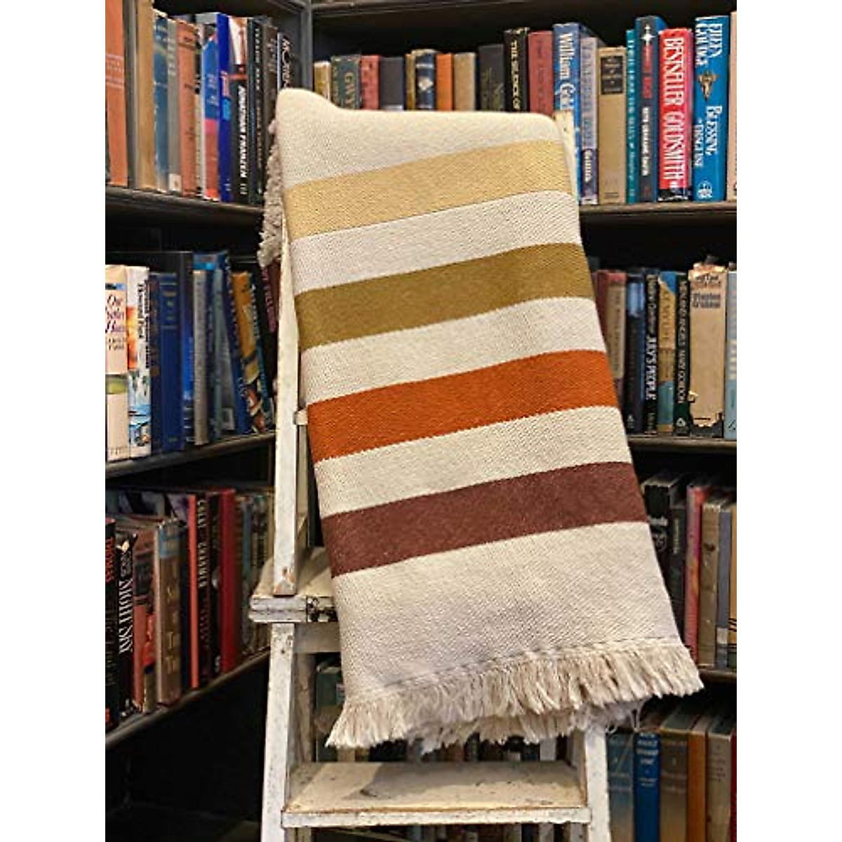 Pure Country Weavers Bent Creek Stripe Blanket - Patterns Gift Tapestry Throw Woven from Cotton - Made in The USA (73x48)