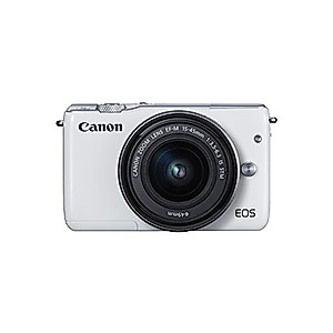 Canon EOS M10 Mirrorless Camera Kit with EF-M 15-45mm Image Stabilization STM Lens Kit (White)