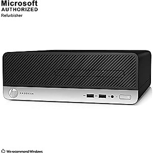 HP ProDesk 400G4 SSF Home and Business Desktop PC, Intel Pentium G4400 3.3GHz, 16GB DDR4 RAM, 1TB SSD, WiFi, BT 4.0, DVD, Windows 10 Pro 64bit, Multi-Language Support English/Spanish/French(Renewed)